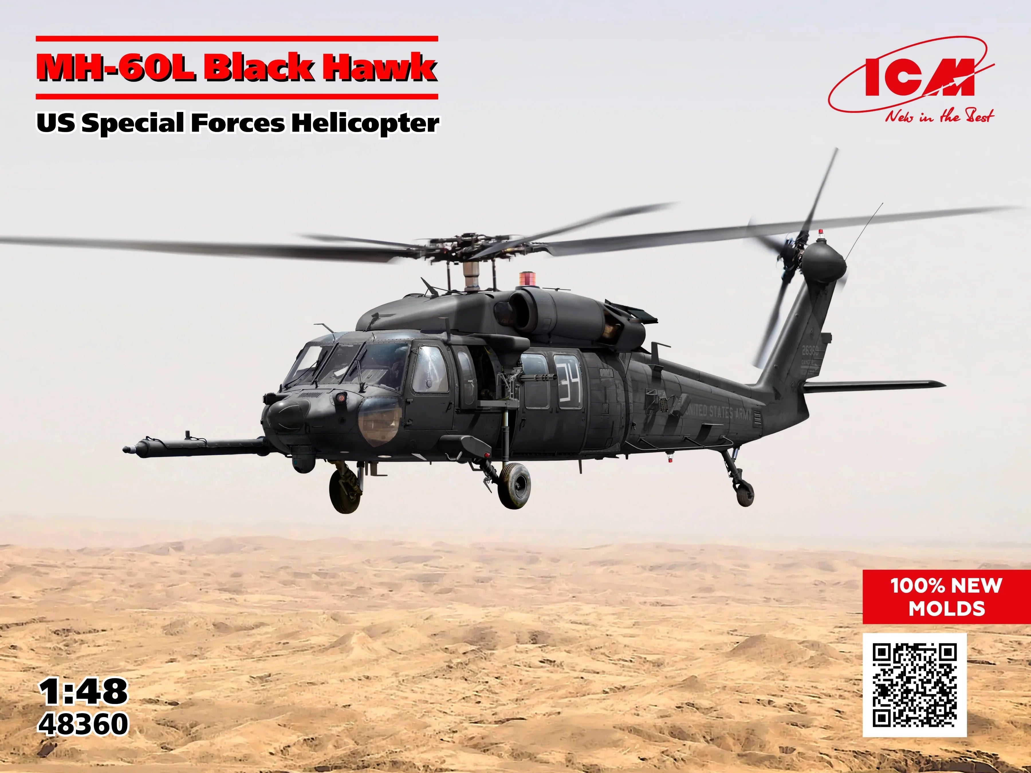 ICM 48360 MH-60L Black Hawk US Helicopter 1/48 Model Kit - A-Z Toy Hobby