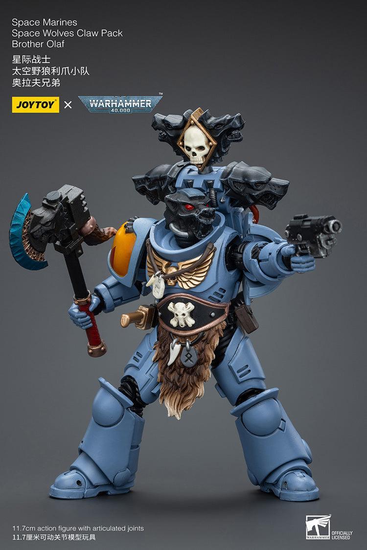 Joy Toy Warhammer 40K Space Wolves Claw Pack Brother Olaf 1/18 Action ...