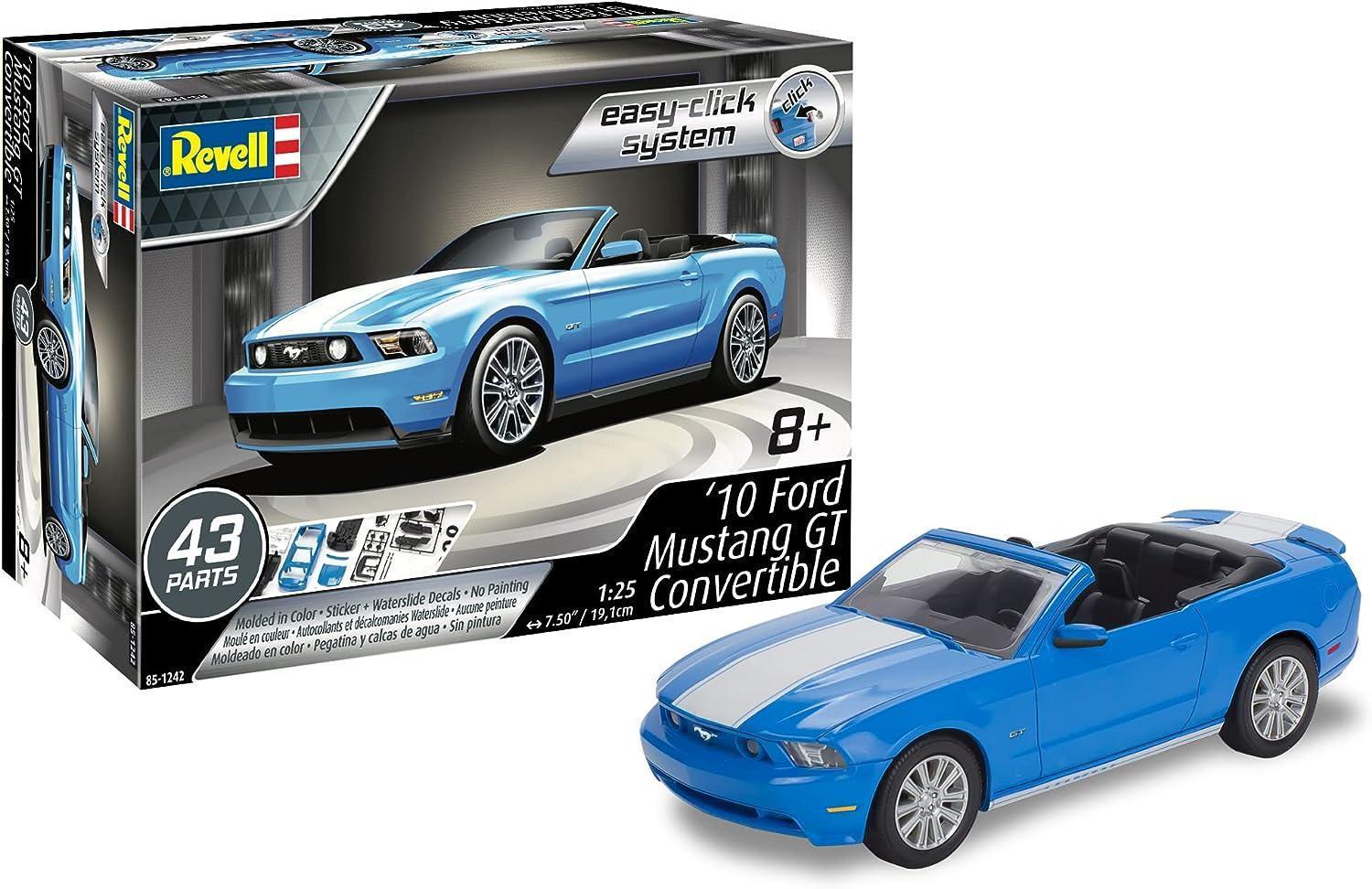 Revell 2010 Ford Mustang GT Convertible Easy-Click 1/25 Model Kit - A-Z ...