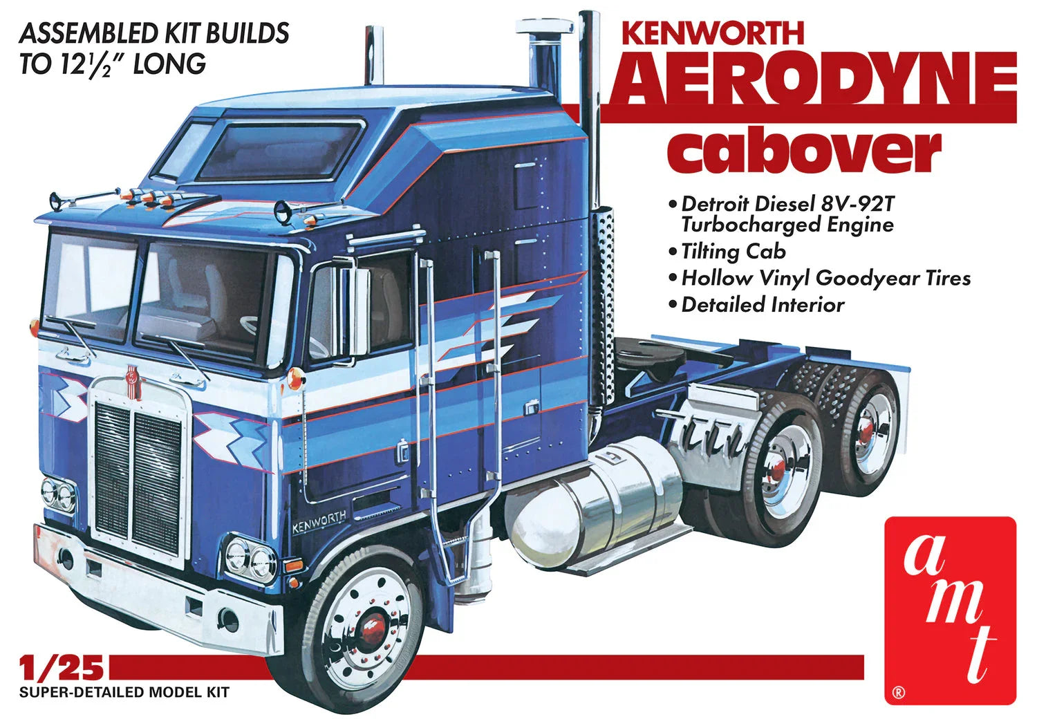 AMT 1463 Kenworth Aerodyne Cabover 1/25 Model Kit - A-Z Toy Hobby