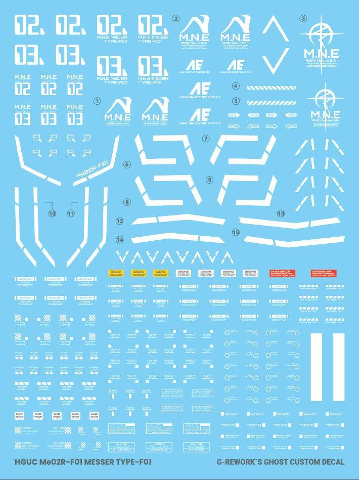 G-Rework Water Decal For HG Messer Type F-01 - A-Z Toy Hobby