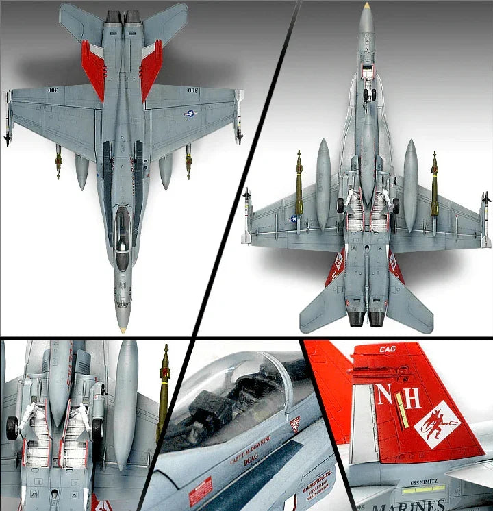 Academy 12520 USMC F/A-18A+ "VMFA-232 Red Devils" 1/72 Model Kit - A-Z ...